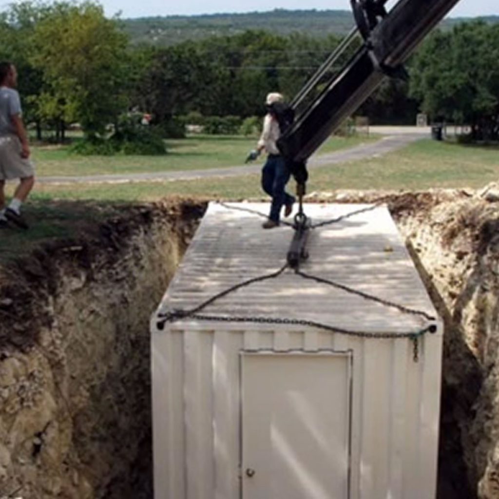Converted Shipping Container Underground Bunker Unit - Container Kings ...